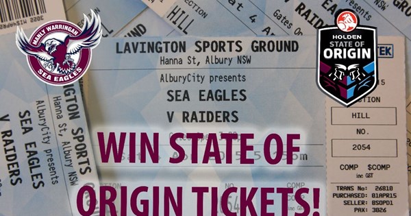 Win State Of Origin Tickets! | Manly Warringah Sea Eagles