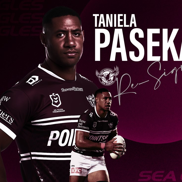 Official NRL profile of Taniela Paseka for Manly-Warringah Sea Eagles ...