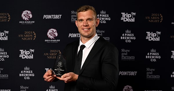 Tom Trbojevic wins Manly's Best and Fairest Award for 2024 | Manly ...