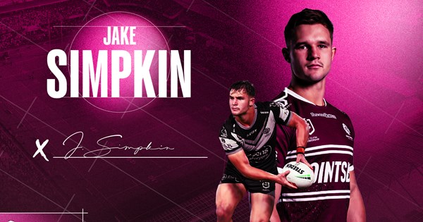 Manly Warringah Sea Eagles have today signed hooker Jake Simpkin for ...