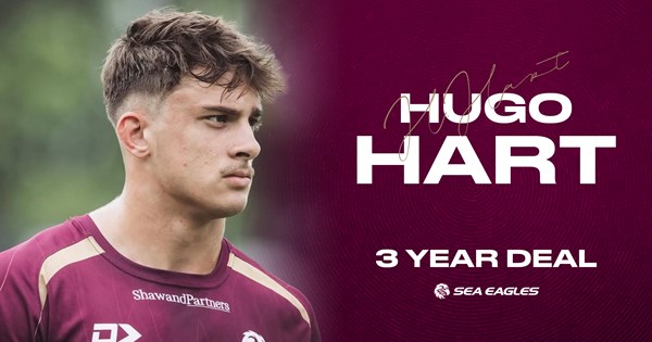Hugo Hart signs new three-year deal at Manly | Manly Warringah Sea Eagles