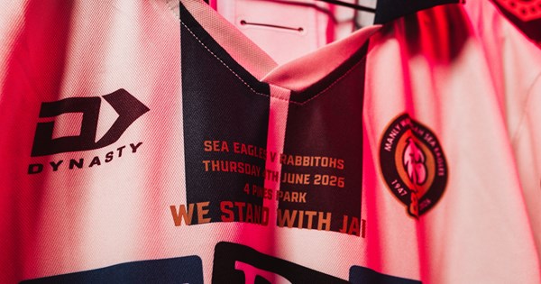 Warm-up tee auction for Jai Arrow | Manly Warringah Sea Eagles